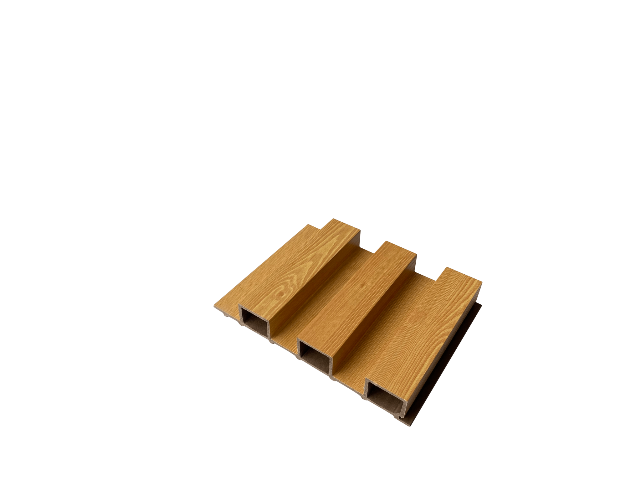 Factory Indoor Decor Wood Plastic Composite Pvc Coating Cladding Fluted ...
