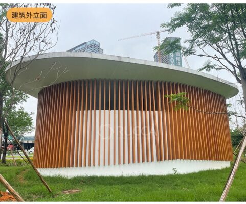 Rucca Outdoor High quality Wood Plastic Hollow WPC and Steel Facade ...